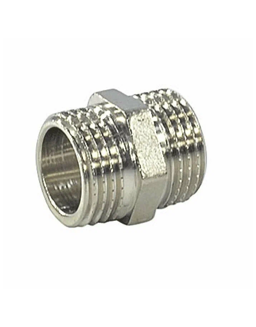 Ниппель VALFEX VF.582. N.034, латунь, никель, Ду 20 (3/4") НР, номинальное давление PN 40