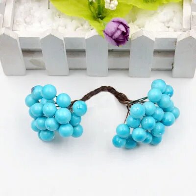 40 головок мини Рождественские матовые искусственные ягоды яркие красные ягоды Холли украшения для свадебной вечеринки искусственные цветы домашний декор