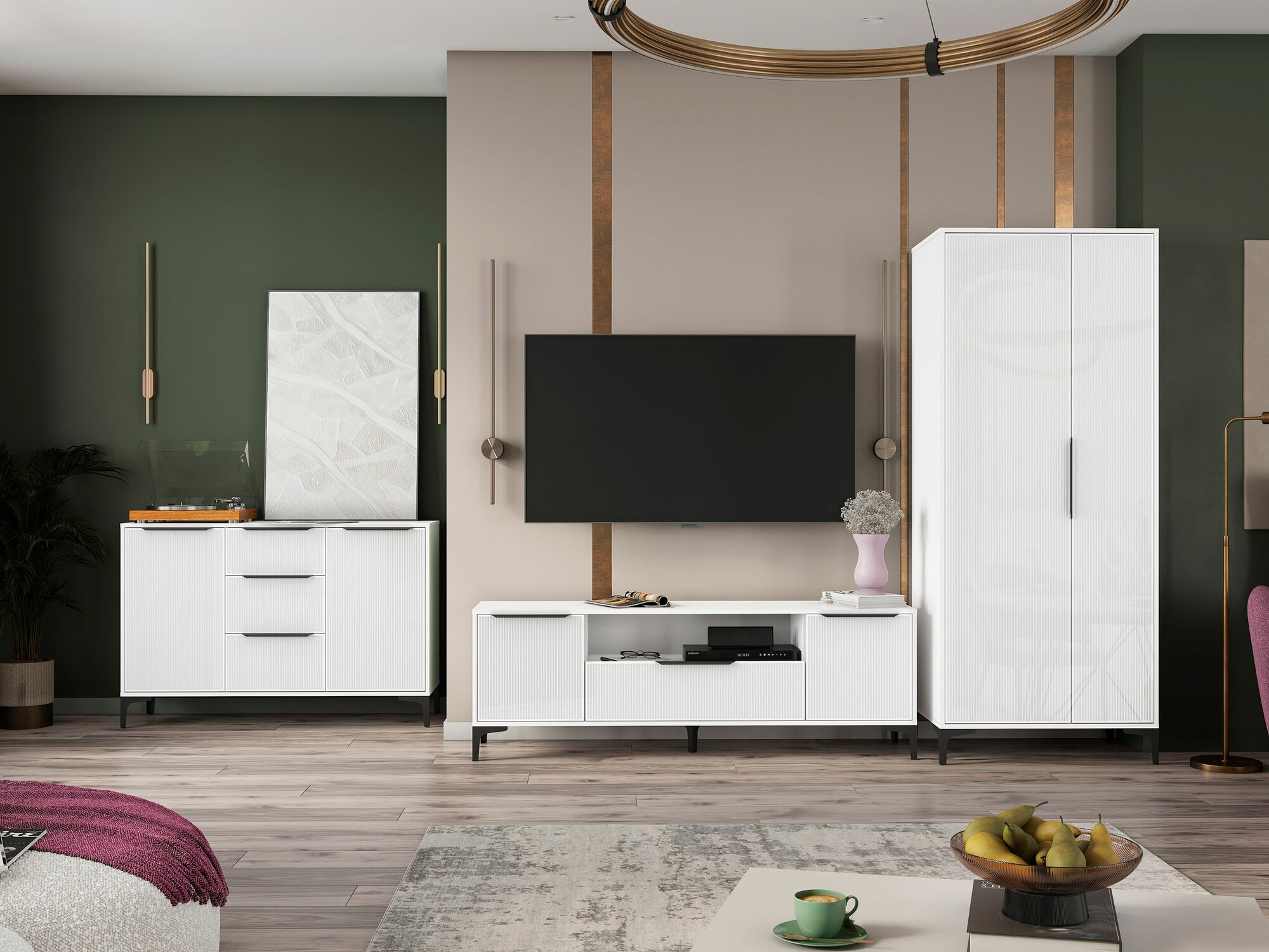 Модульная гостиная комплектация 2 Лайфмебель Иадама