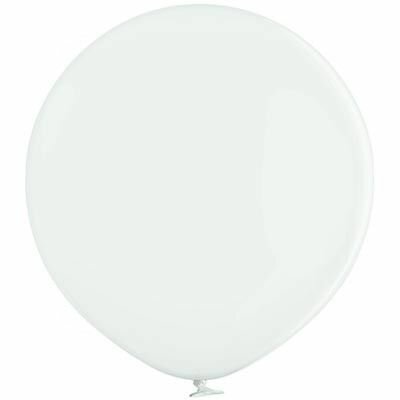 Воздушный шар BELBAL круглый, без рисунка, Пастель White Экстра, 24 дюйма
