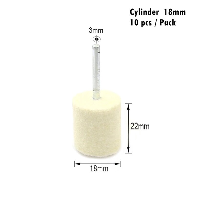 Шерстяные войлочные бобы RAMS BRALIN 10 шт, диаметр 12-20 мм, хвостовик 3 мм