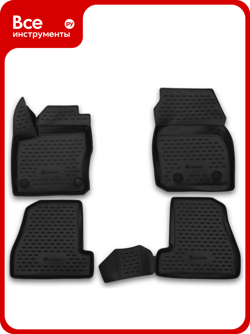 Коврики в салон Element Ford Focus 3, 2015-, 3D, 4 шт. ЕLEMENT3D1671210k