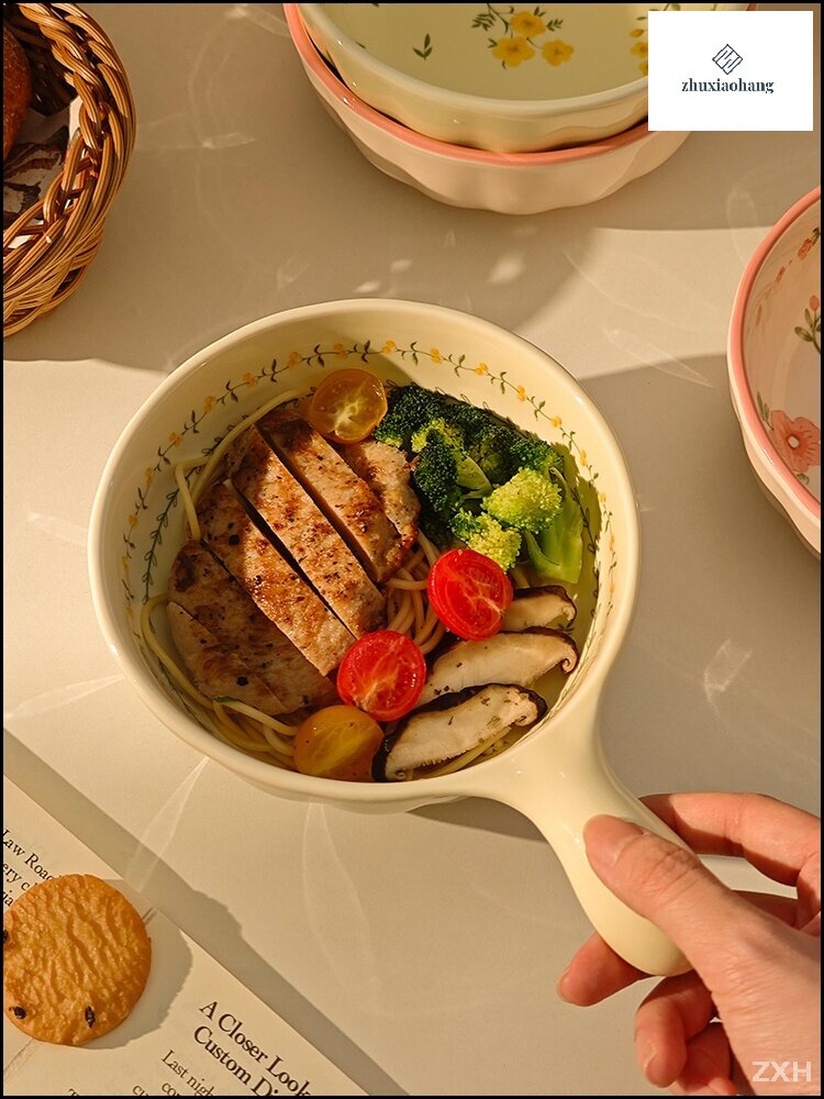 Набор керамической посуды "ins", для запекания, желтый/белый