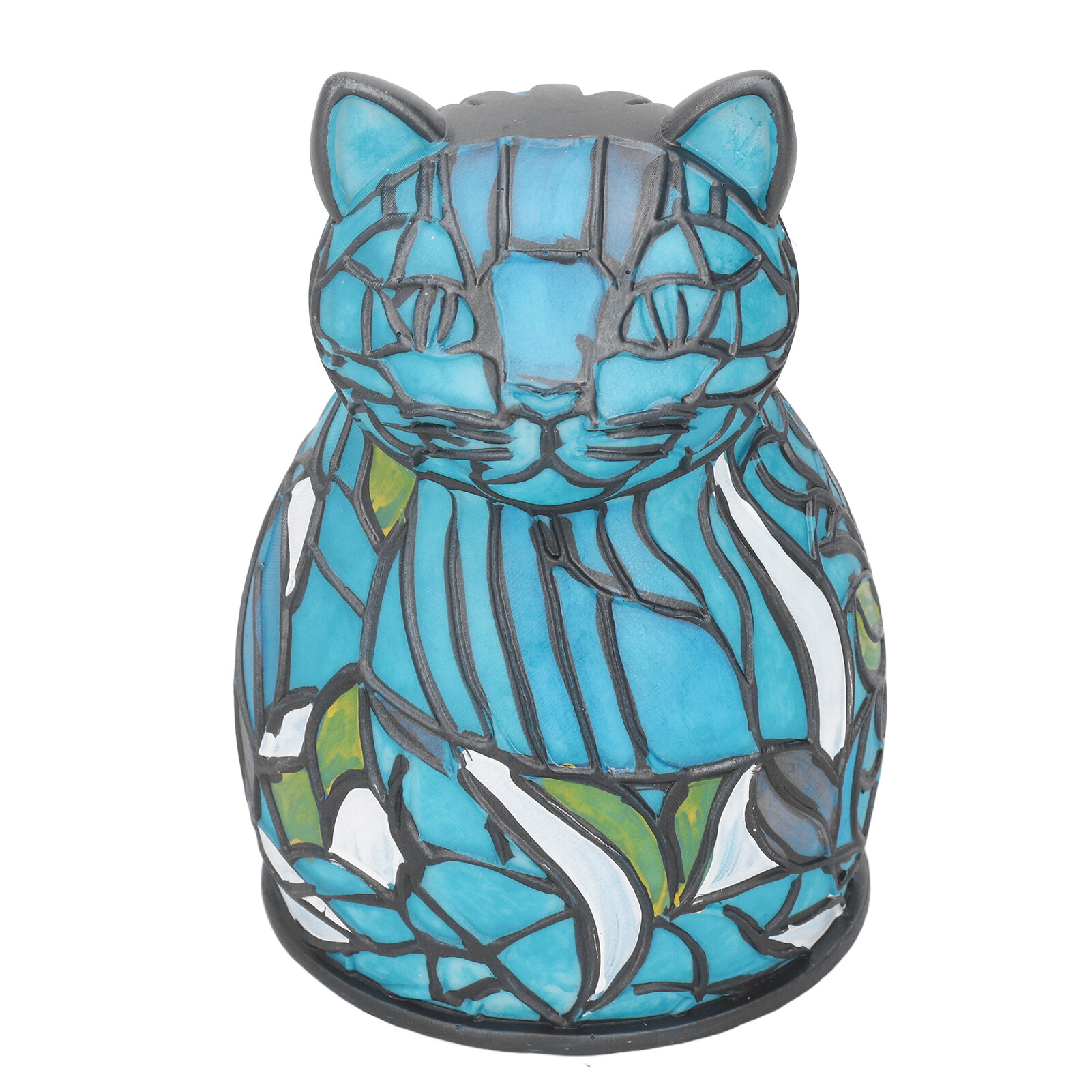 Настольная лампа с изображением животных, витражная смола, винтажный беспроводной ночник с изображением кота, креативная лампа в стиле животного для гостиной, спальни