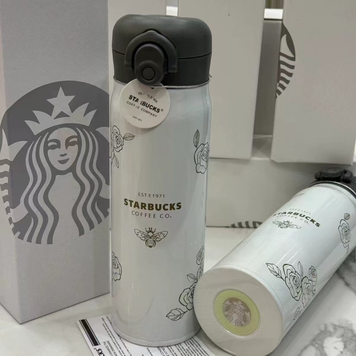 Starbucks Термокружка розовая богиня, 350-500 мл