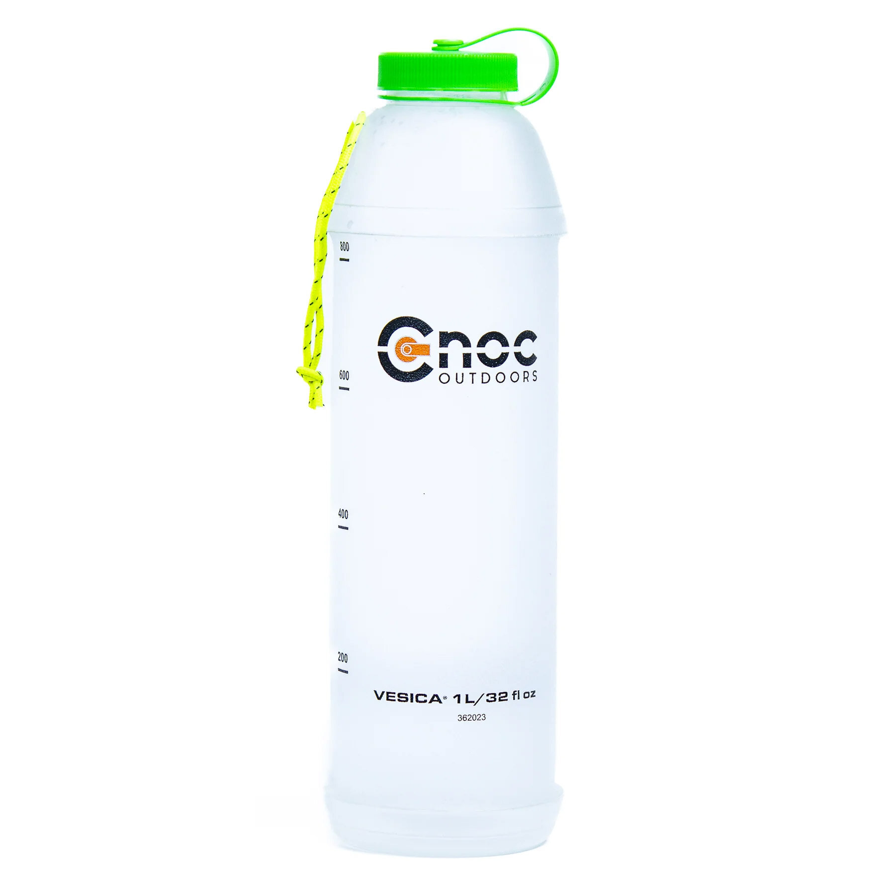 Складная бутылка для воды Cnoc Outdoors Vesica 1L Collapsible Water Bottle, Green 1 литр, совместима с фильтрами Katadyn BeFree, резьба 42 мм