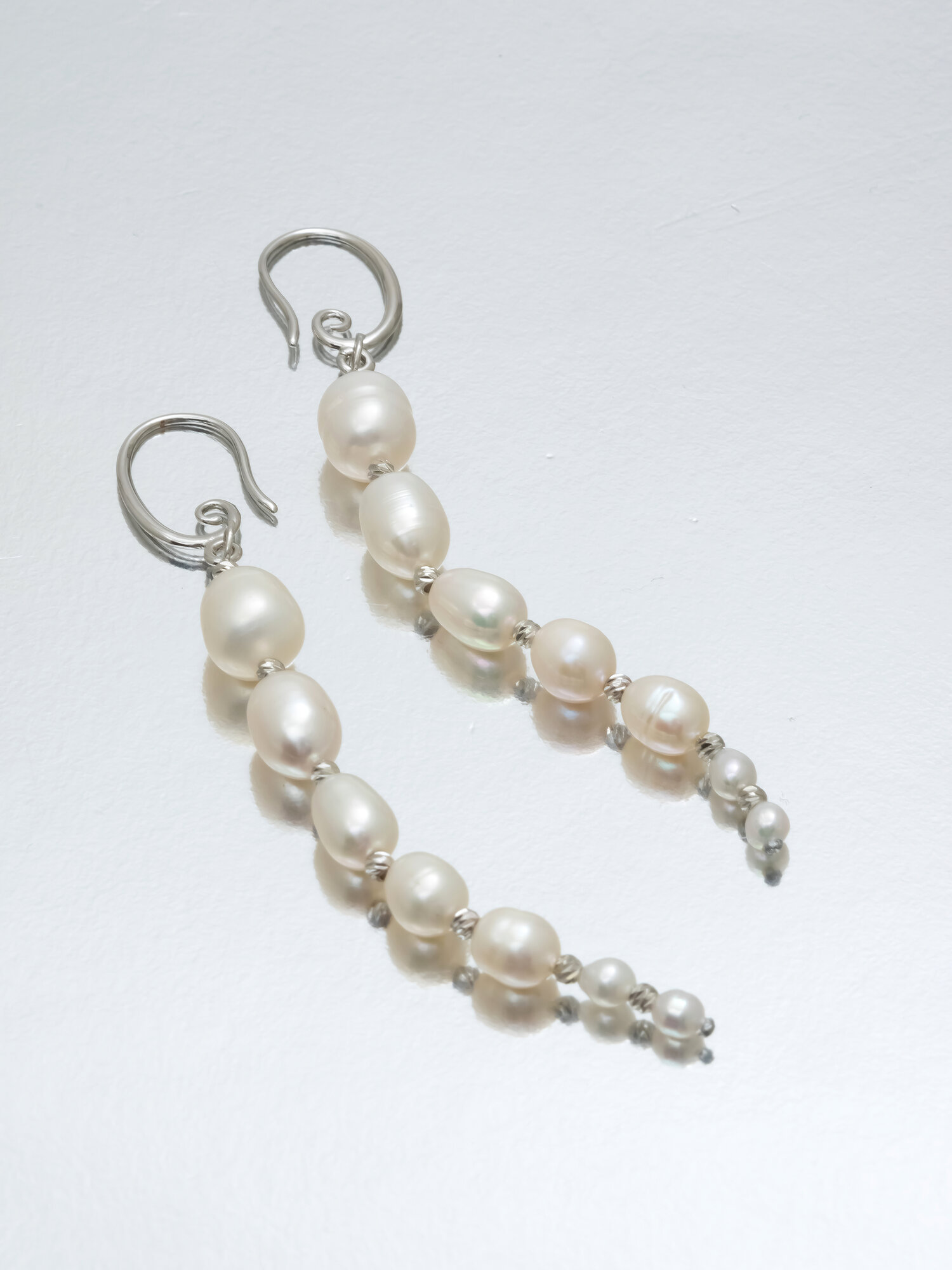 Серьги с подвесками, жемчуг культивированный