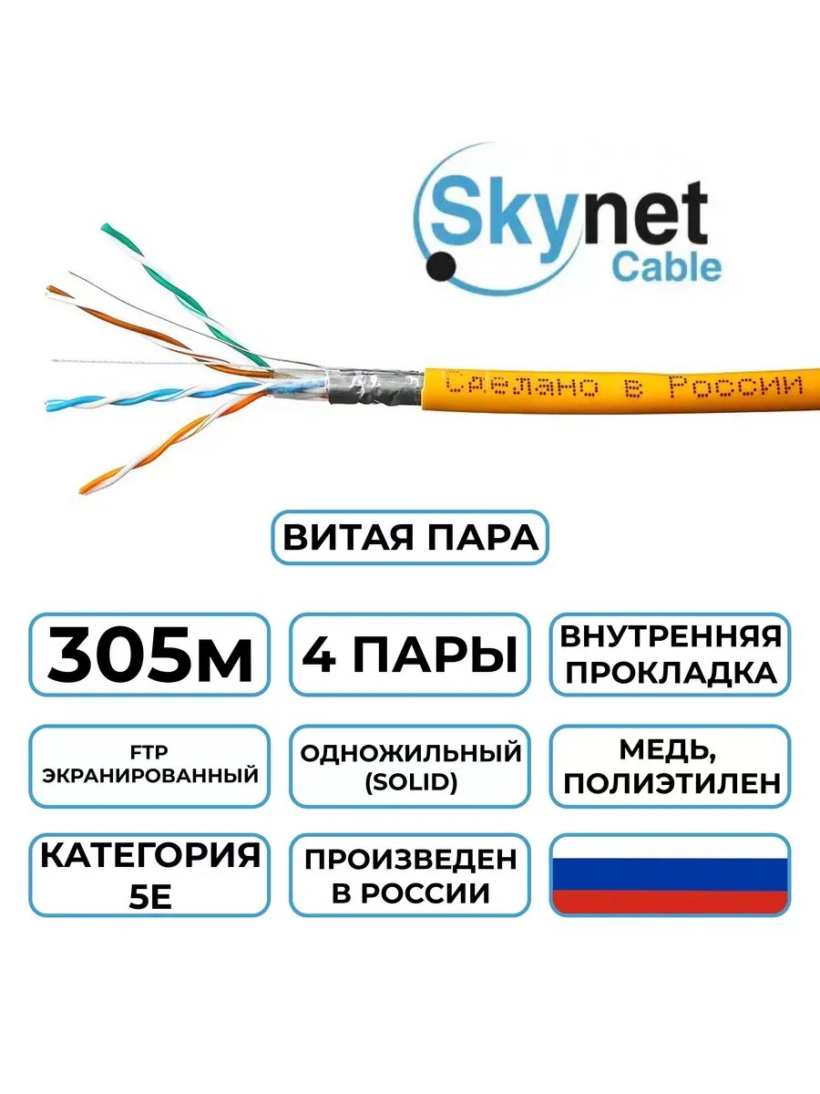 Кабель витая пара Premium CSP-FTP-LSZH-4-CU, 305 метров