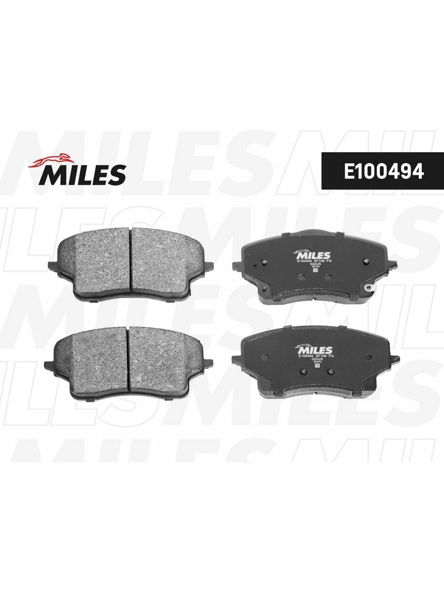 Колодки тормозные дисковые передние MILES E100494 для GEELY Monjaro