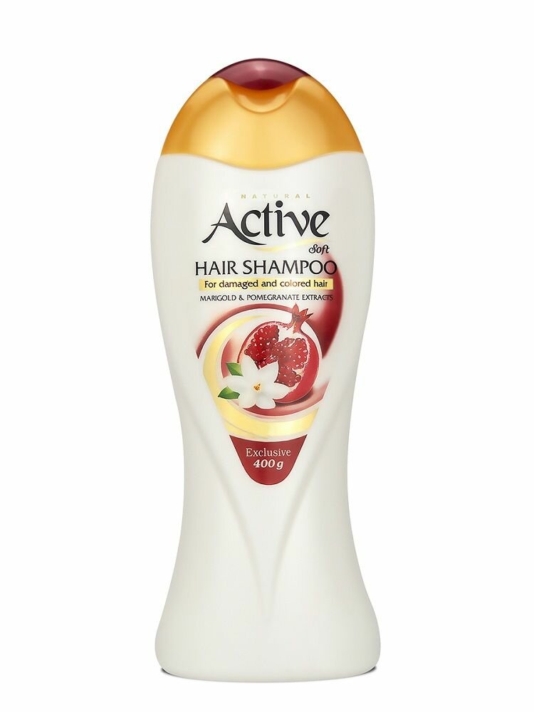 Шампунь для окрашенных волос Active Natural, Экстракт граната и календулы, 400 мл