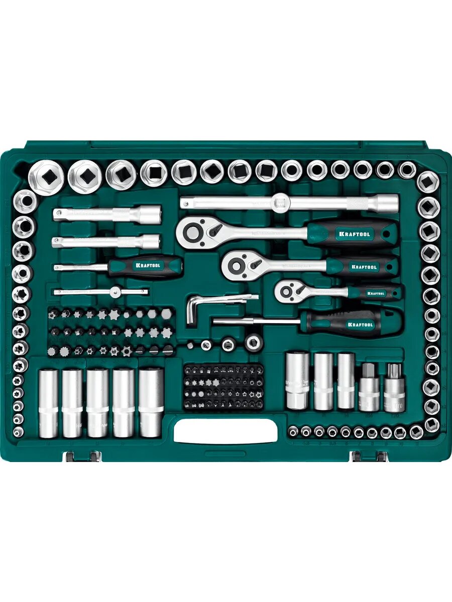 X Drive, 216 предм, (1/2″+3/8″+1/4″), универсальный набор