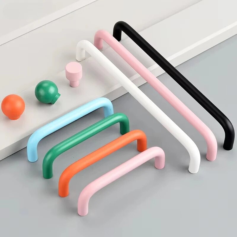 Ручки для шкафов детские алюминиевые, Green 256mm