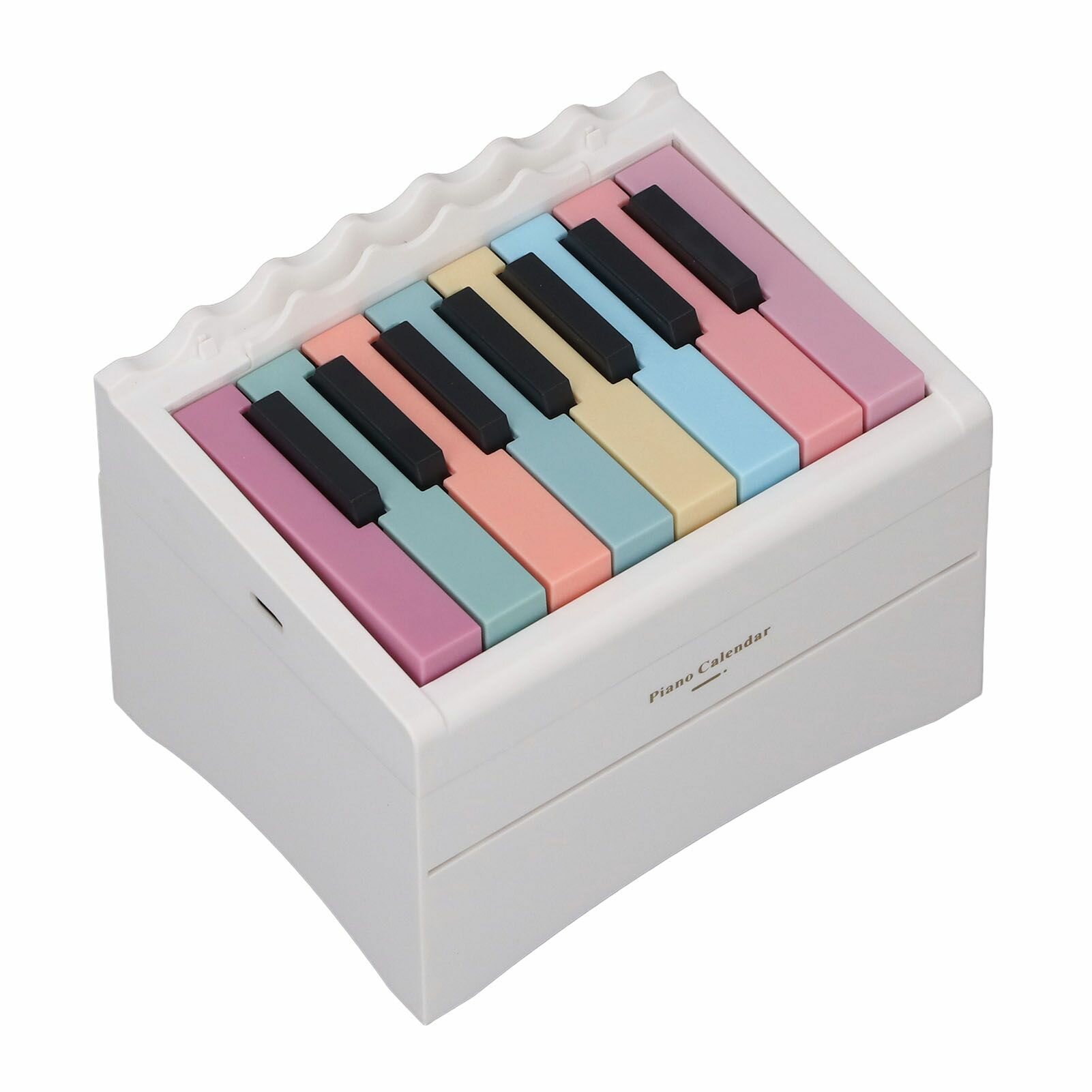 Пиано-календарь 2025 с ручным механизмом и Bluetooth, 52 музыкальных произведения, регулировка громкости, USB зарядка