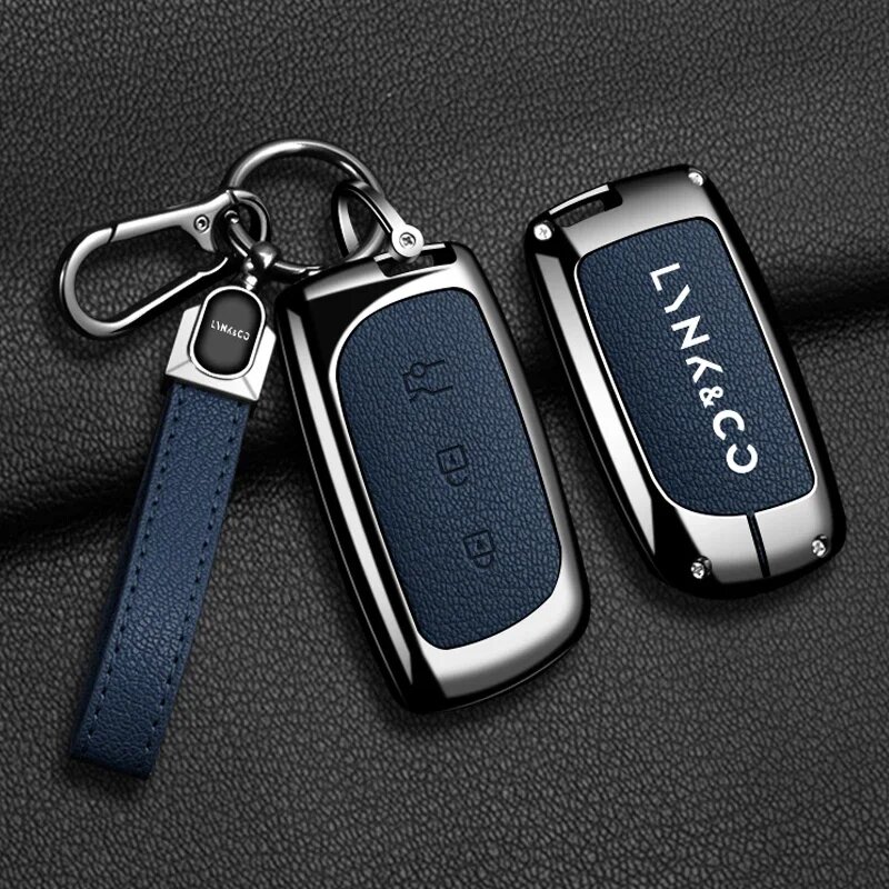 Кожаный чехол для автомобильного ключа из цинкового сплава для Lynk Co Z10 Z20 900 Ultra Max Pro LYNK & CO LYNK CO, чехол с дистанционным управлением, сумка, брелок-держатель, брелок