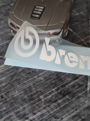 Наклейка "Brembo", белый, 8 х 1.6 см