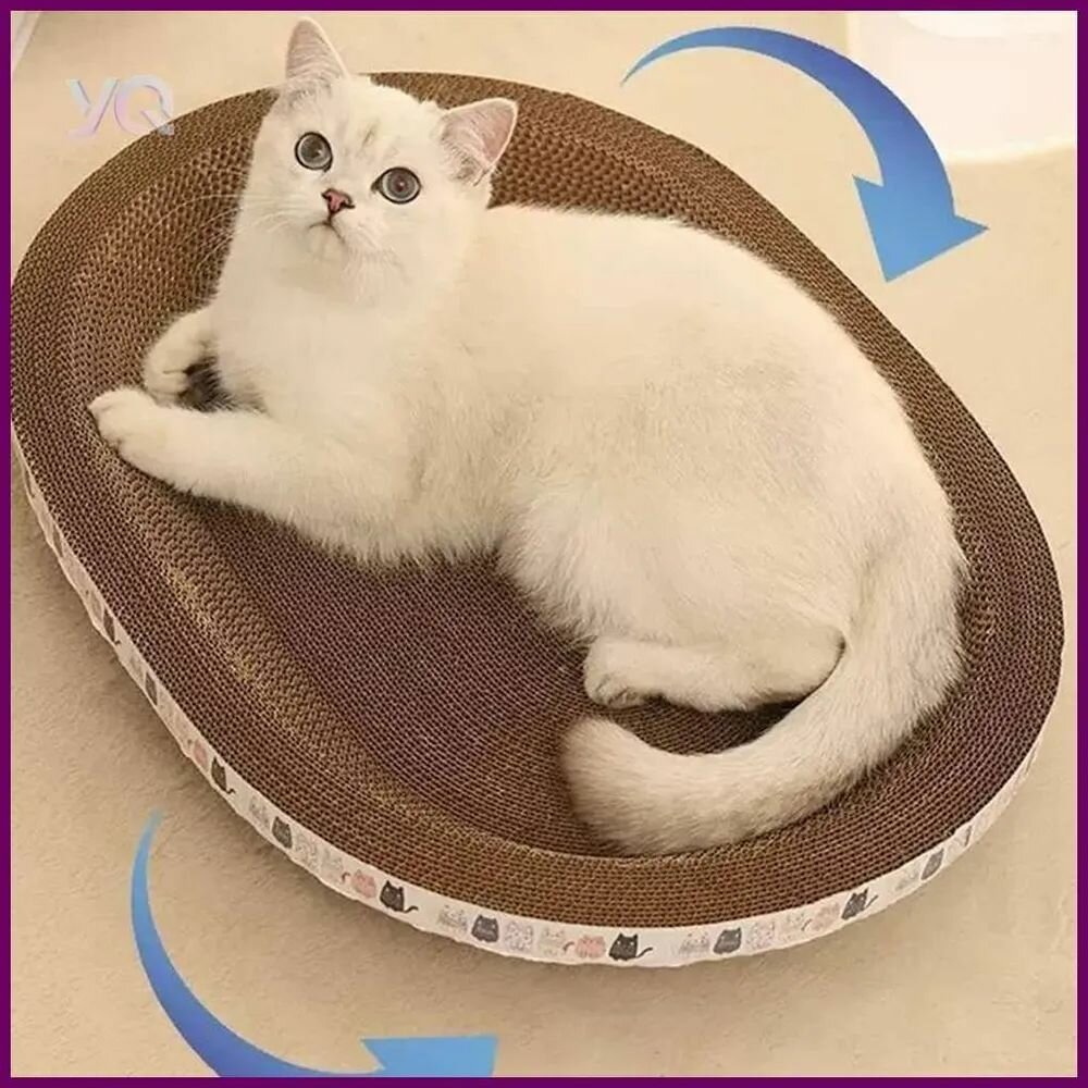 Когтеточка из гофрированной бумаги для кошек, домик для отдыха и точения когтей