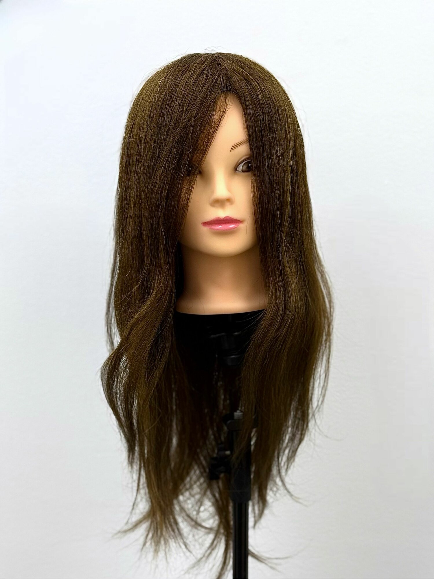 Манекен головы для парикмахеров, Русая, длина волос 60см