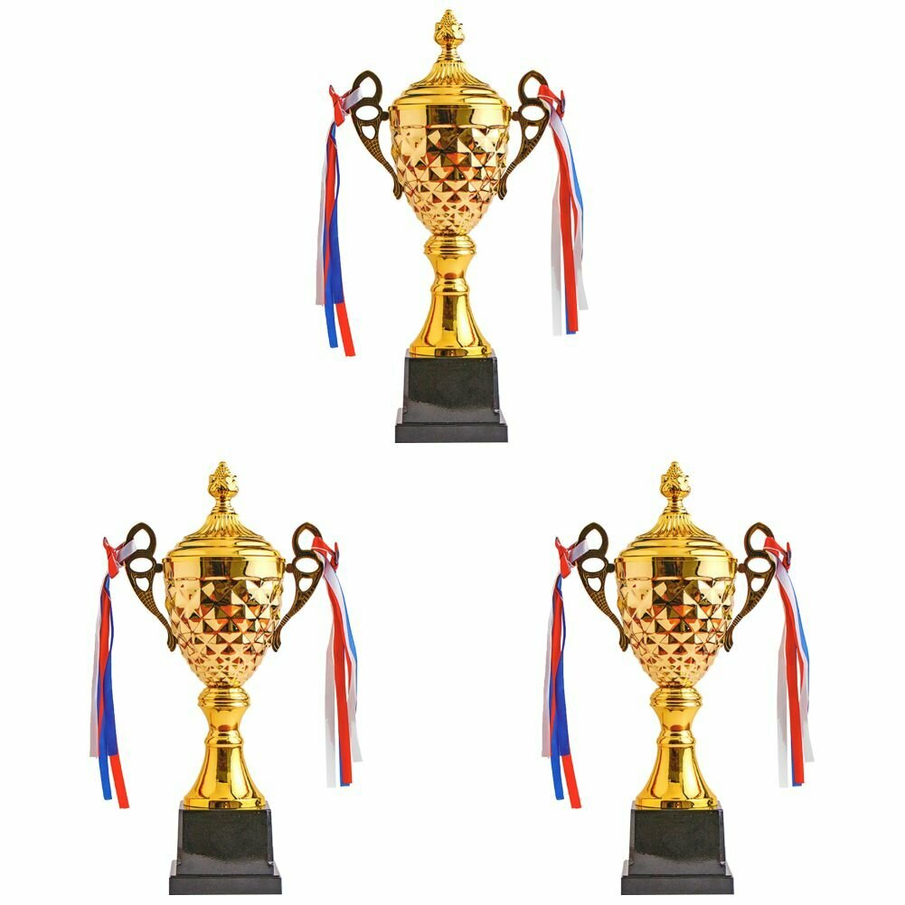 3 шт. Спортивный металлический трофей, высота кубка 33 см, приз для победителя