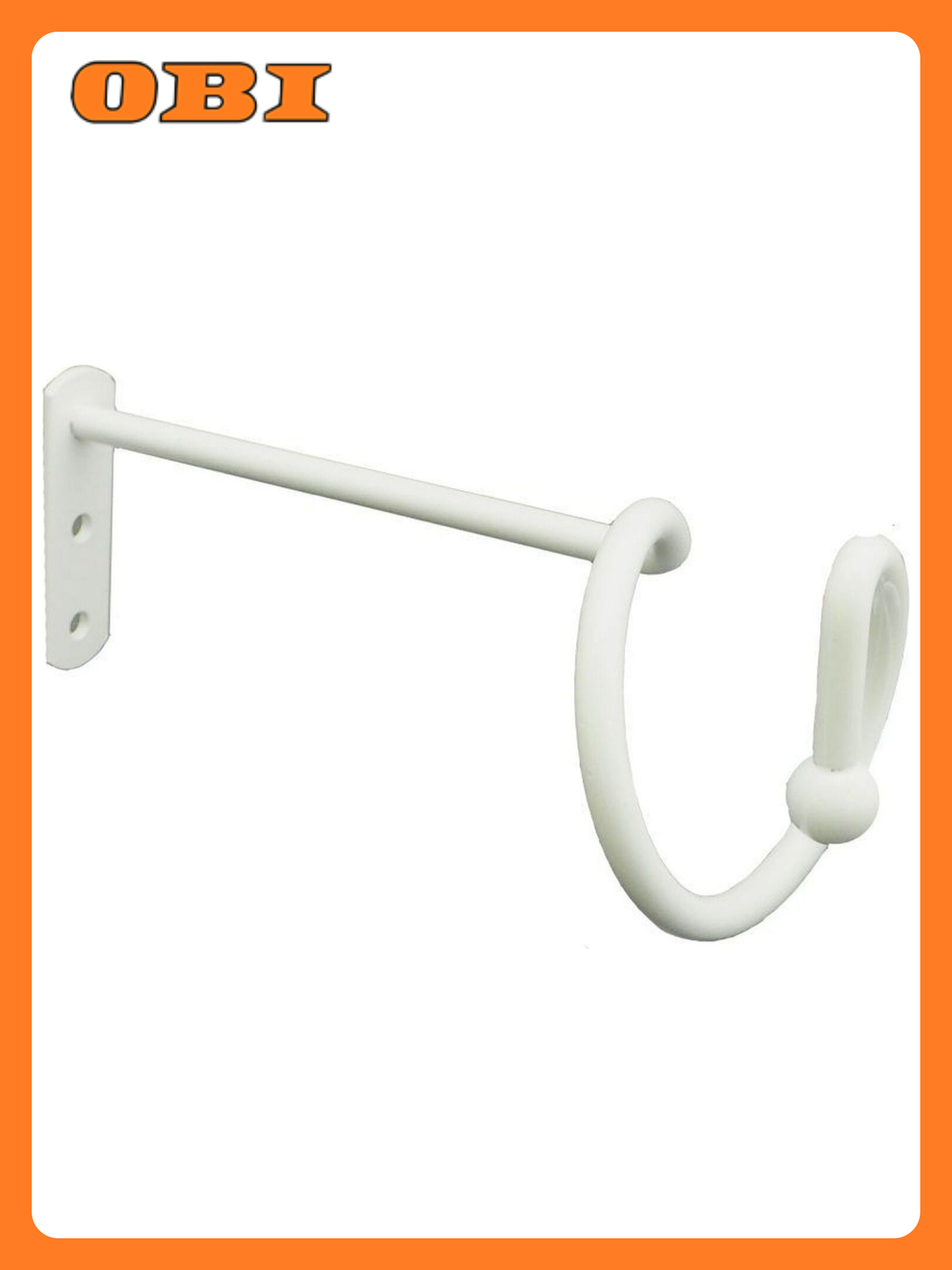 Розетка для штор HOME ACCESSORY металлическая белая 250 мм