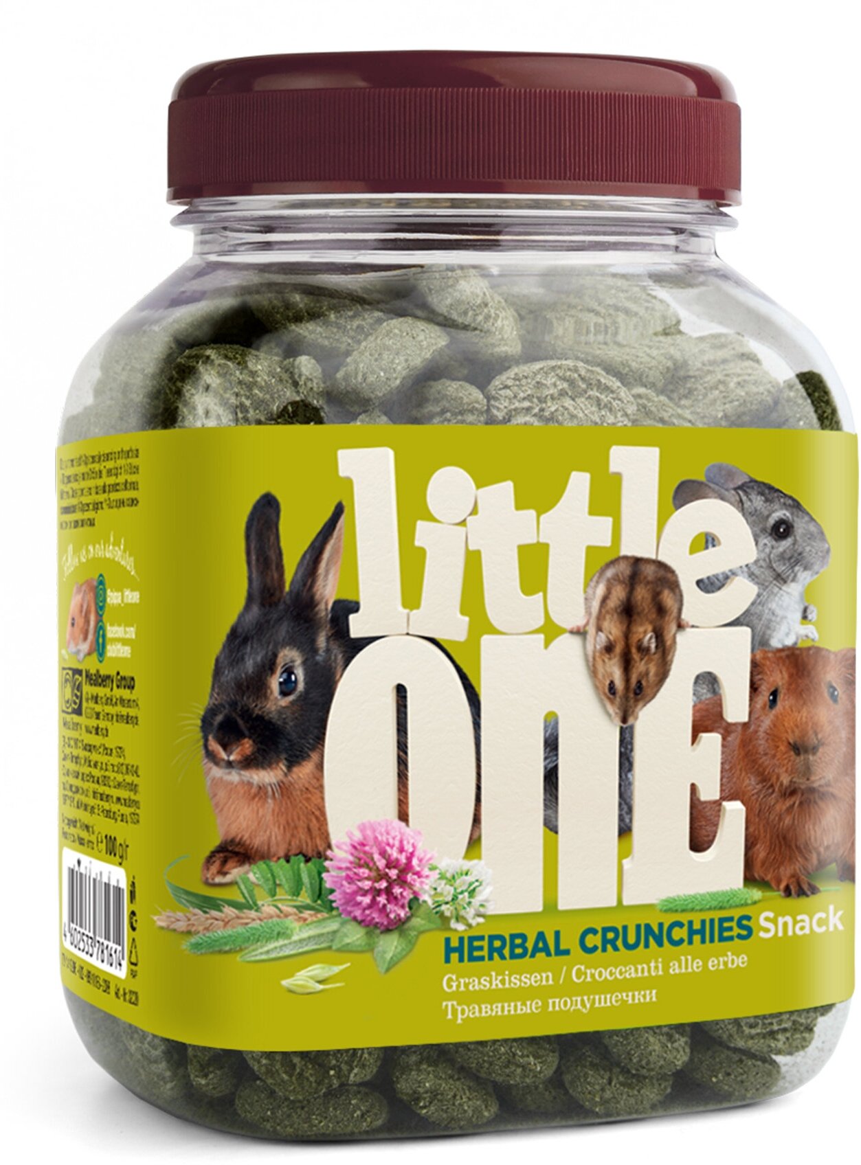 Little One Травяные подушечки лакомство для всех видов грызунов (100 гр)