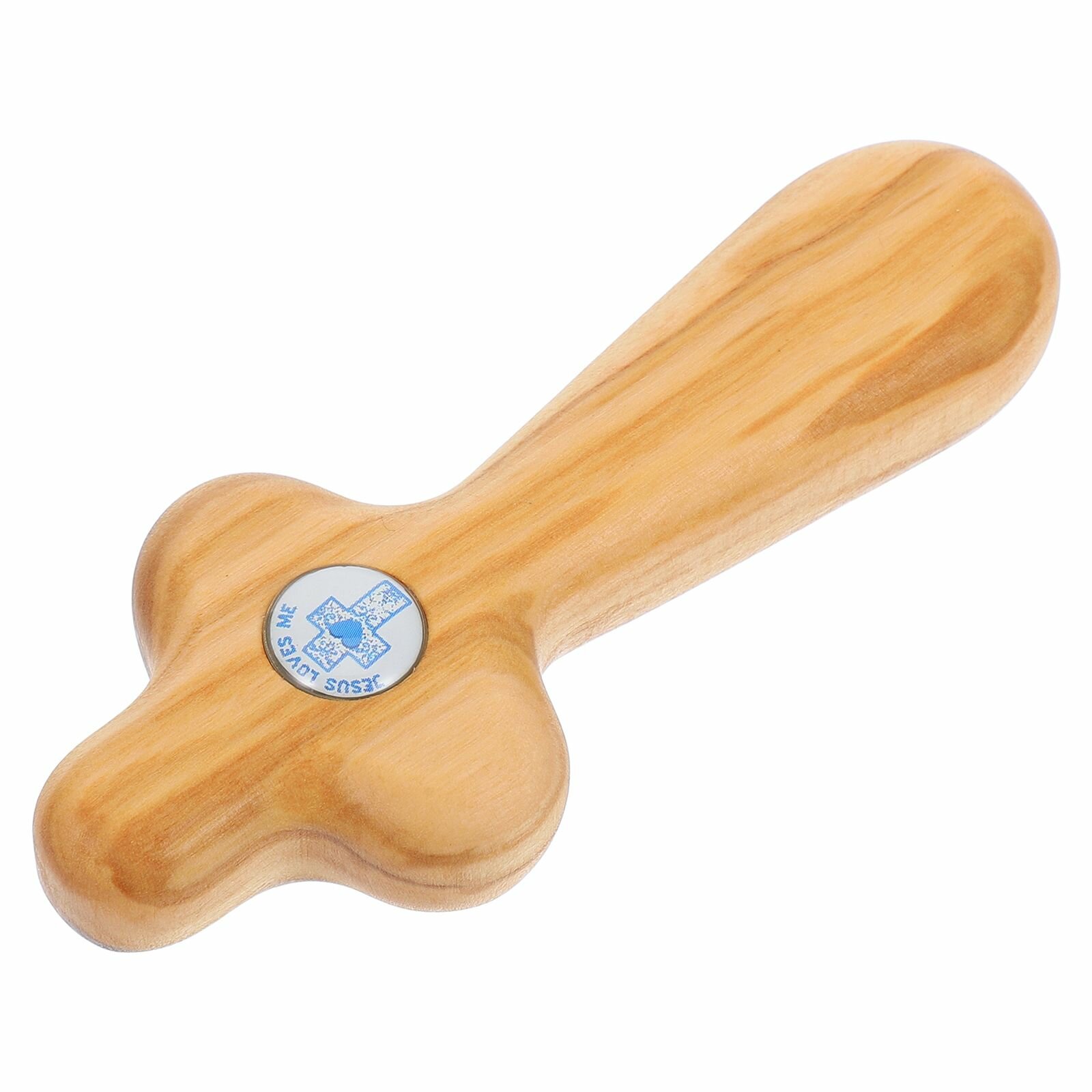 Крест Из Оливкового Дерева, Персональная Молитва, Компактный Дизайн, 1 Шт