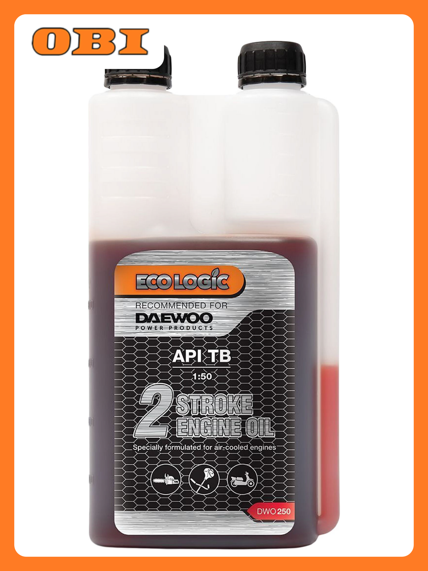 Моторное масло 2Т DAEWOO DWO 250 SAE 50 минеральное 1 л