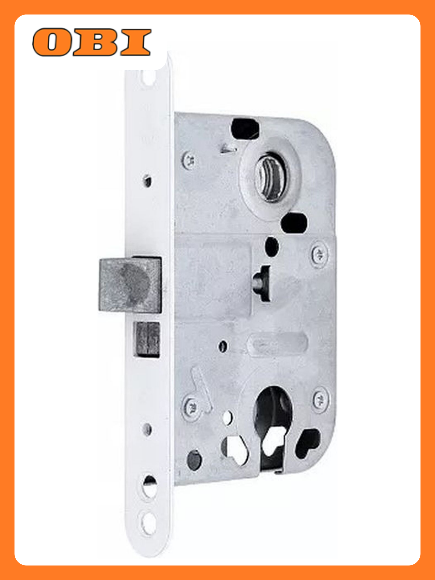 Замок Фабрика Замков L 008, сталь, белый, для межкомнатных дверей