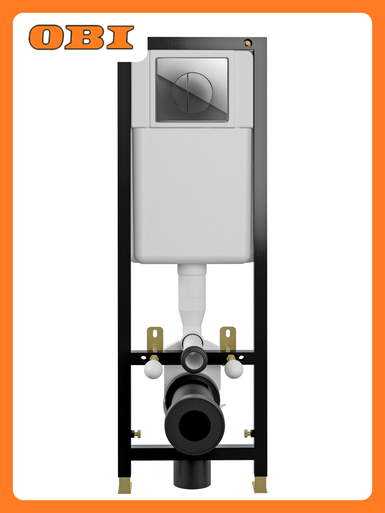 Инсталляция BLACK 35 для унитаза LEON пластик хром глянцевый