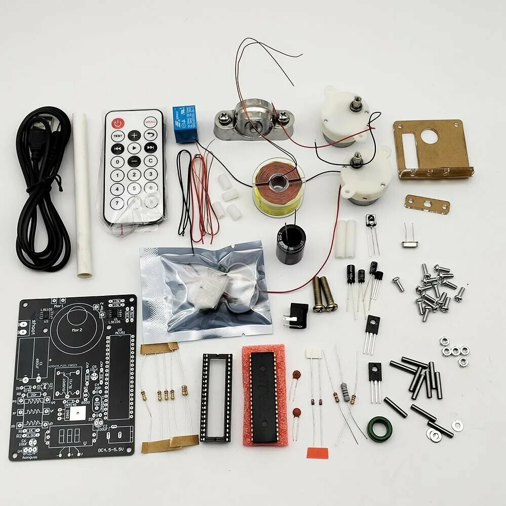 Набор для сборки управляемой электромагнитной пушки (Coilgun) своими руками, электронный обучающий конструктор