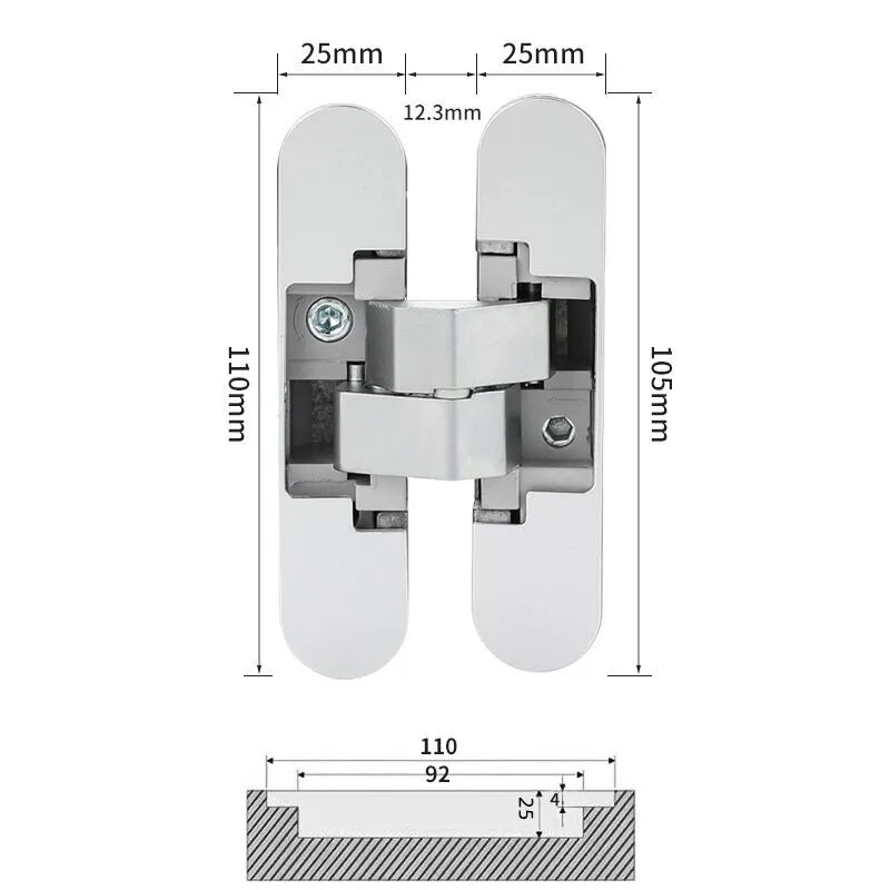 Петля скрытая универсальная Krona Koblenz Крона Kombi Hybrid Kubica k1019