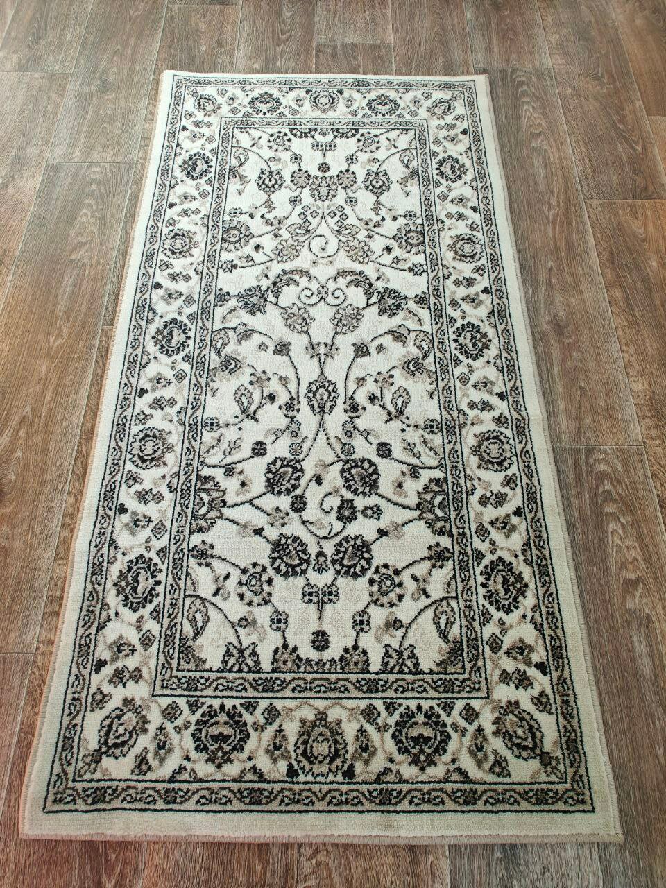 Ковер на пол на джутовой основе с нанесением латекса. Противоскользящий коврик прямоугольной формы размером 80 на 150