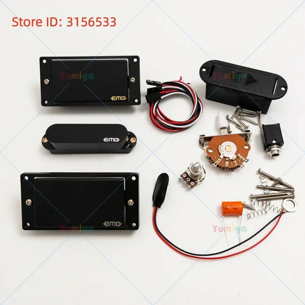 Гитарные звукосниматели EMG Активные звукосниматели Humbucker HSH Потенциометр Аксессуары для гитары Черный