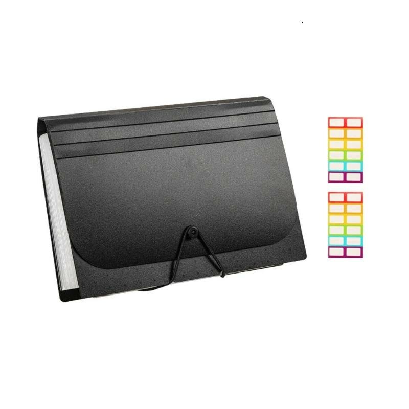 Расширяемый органайзер для чеков с 13 карманами, Черный