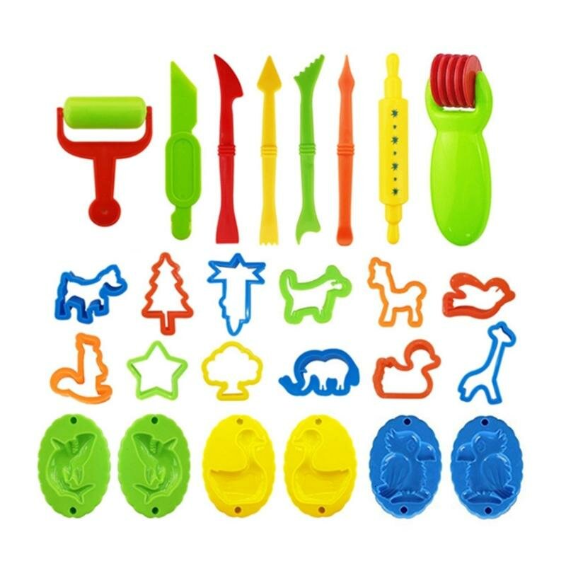 Набор форм для лепки глины с животными, растениями и транспортом, CN 003B