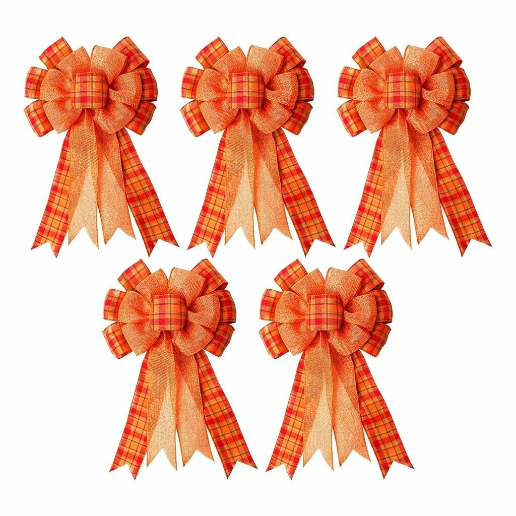 Банты из мешковины для украшения на День Благодарения, стиль 1