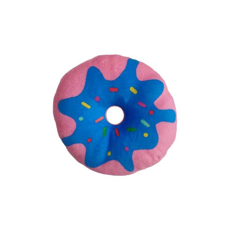 Игрушка для собак в виде пончика, плюшевая игрушка для домашних животных, звуковая игрушка, печатный пончик, плюшевая игрушка для кошек и собак, оптом в наличии