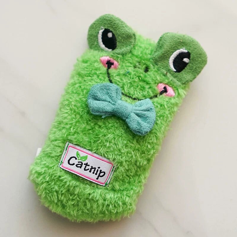 Деревянная игрушка-лягушка для кошек, наполненная кошачьей мятой, для игры и жевания, милый дизайн для кошек