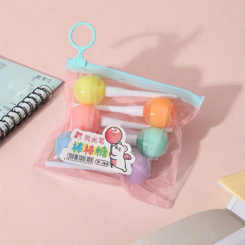 6-пакетные маркеры в стиле мультфильма, конфетной формы, акварельные маркеры, подарок для студентов