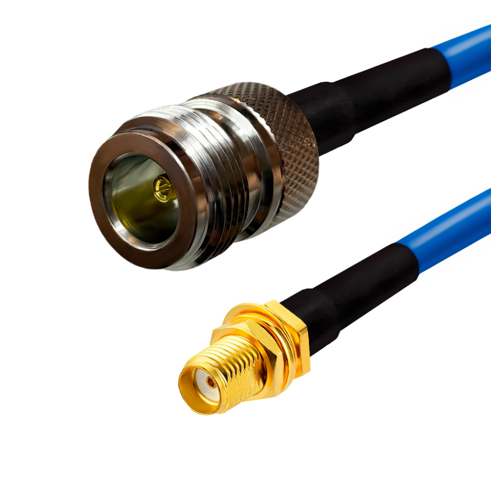 Кабельная сборка N-female - SMA-female 10 м, кабель 5D-FB CU (медь)