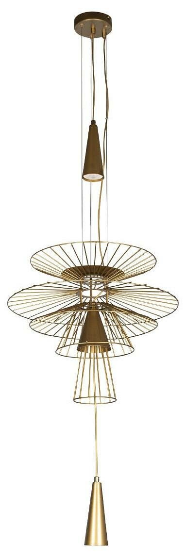 Подвесной светильник Loft it Star 10141/400 цвет золото На монтажной пластине Модерн