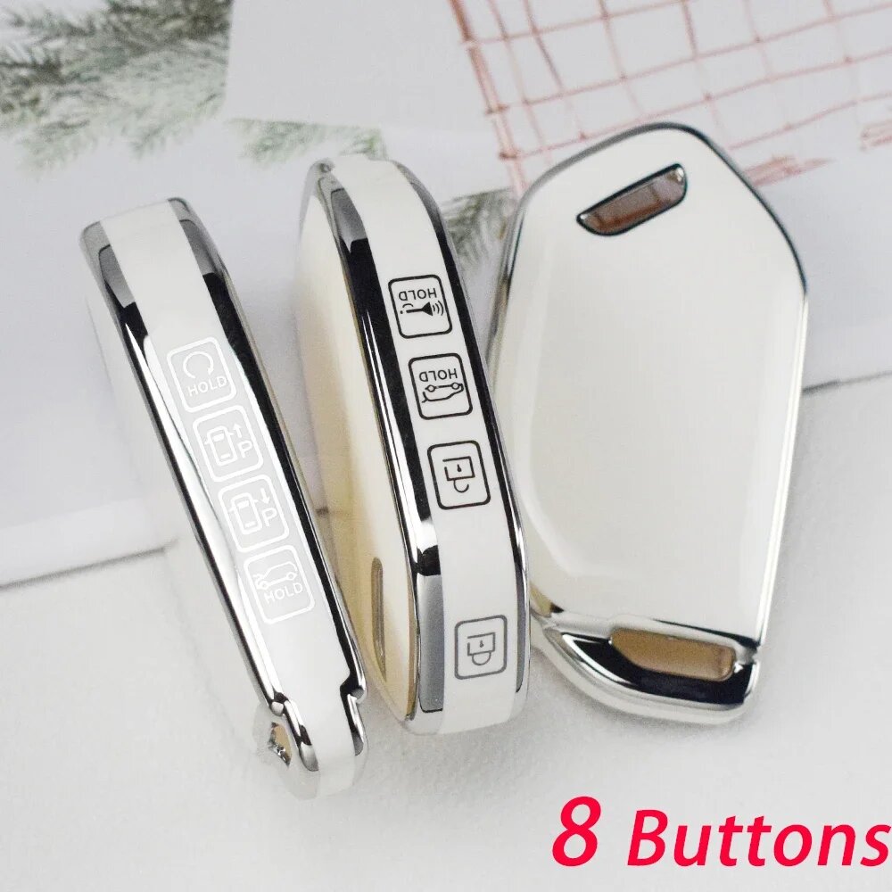 Чехол для ключа Kia 8button white