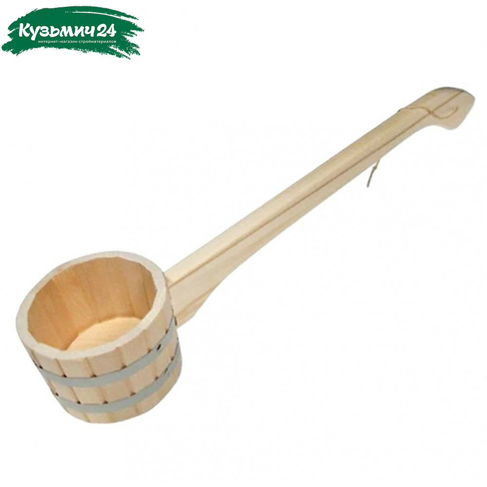 Черпак R-SAUNA МЧ-1, объем 0.6 л, Липа, натуральный цвет, бондарный, дерево