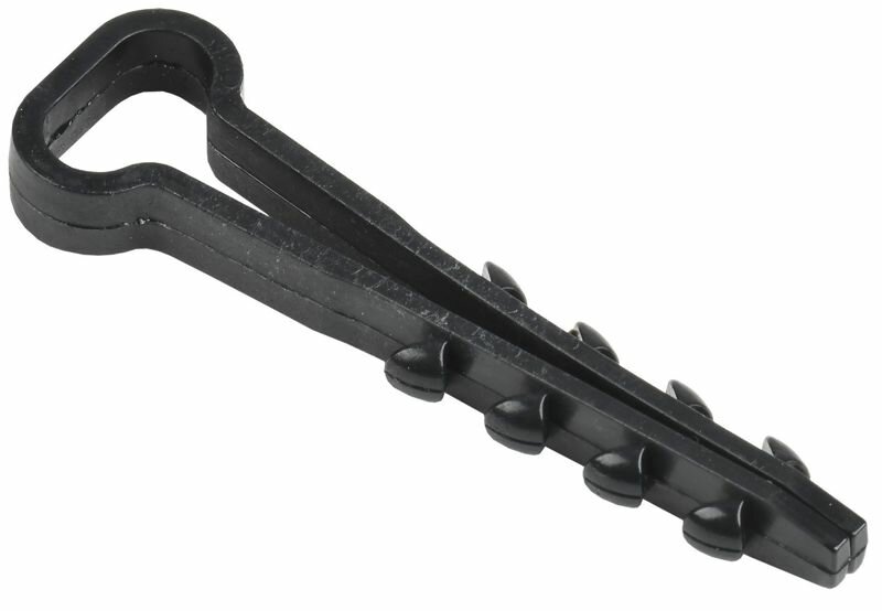 Дюбели-хомуты IEK черные, 5-8 мм, нейлон, 100 шт