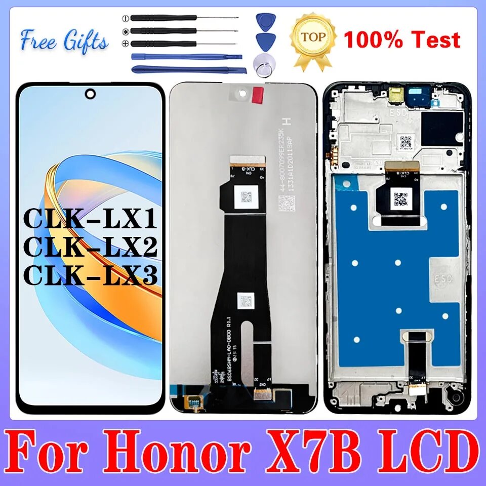 6,8 "оригинальный ЖК-дисплей для Huawei Honor X7B Honor X7b, сенсорный экран X7B LCD With Frame