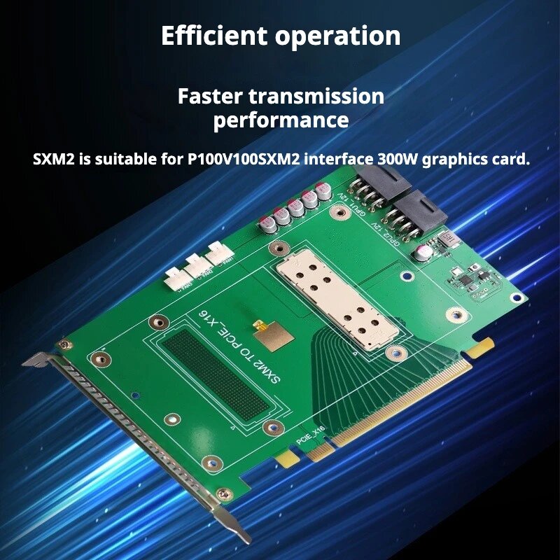 Райзер PCI-E SXM2, 55 см, Цвет: 8654 lines — фото 1