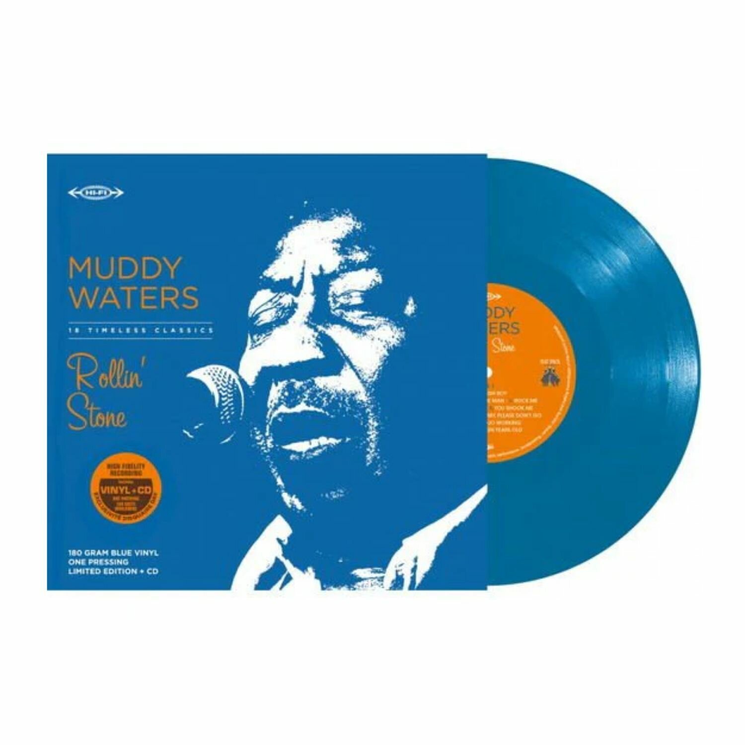 Виниловая пластинка Muddy Waters - Rollin' Stone, Vinyl, LP + CD, Blue, 180 Gram