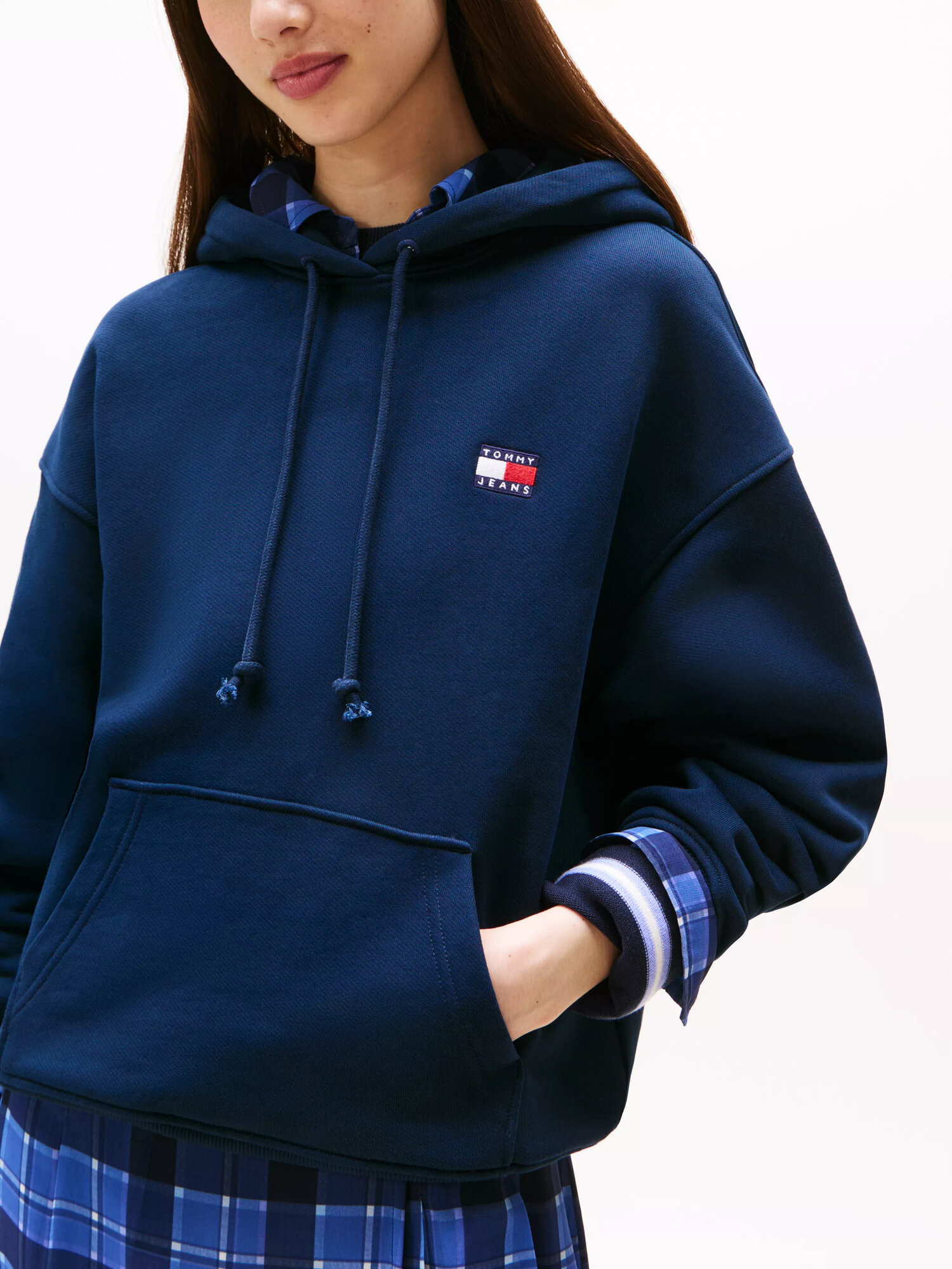 Худи Tommy Jeans, размер S, , синий — фото 1