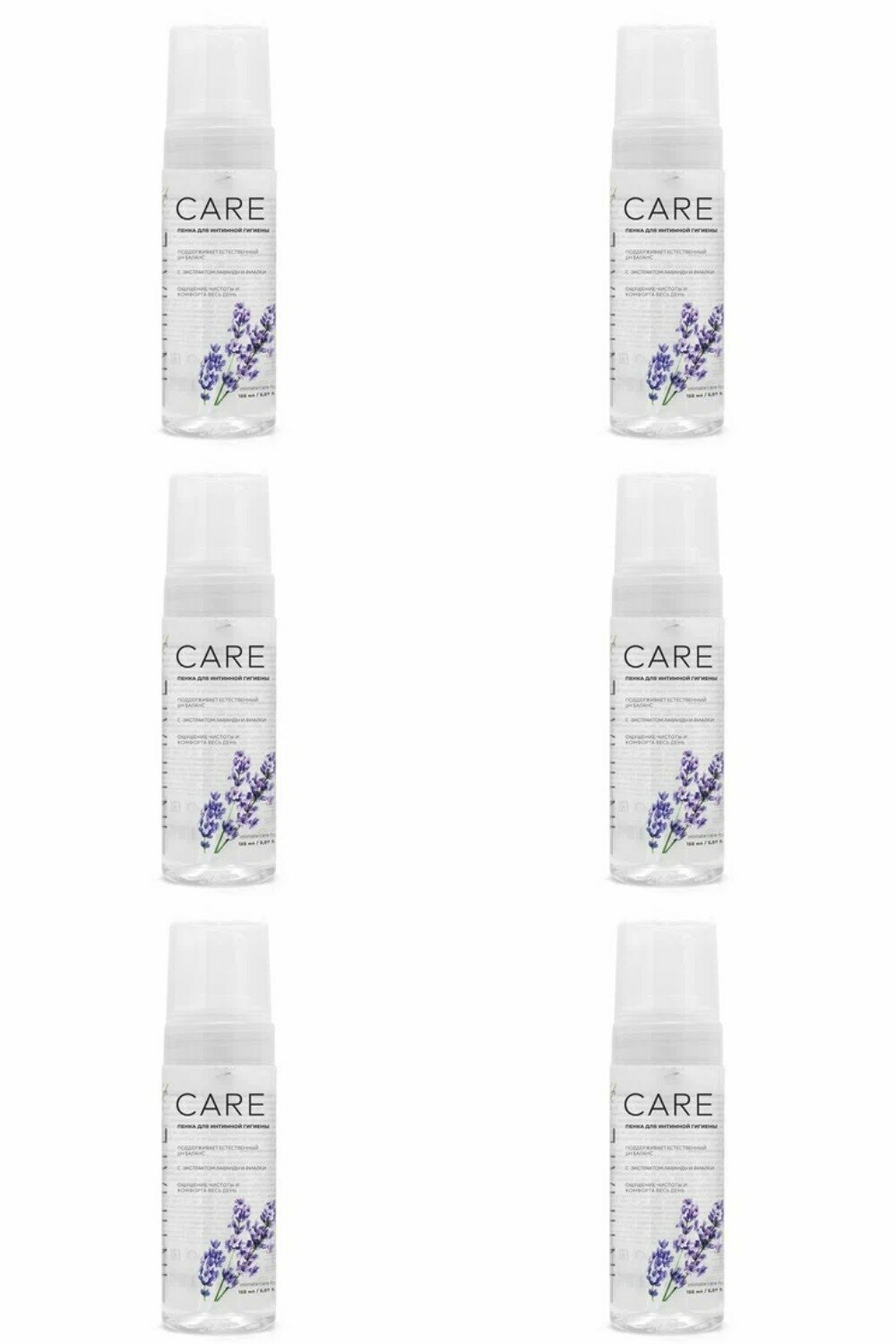 Пенка красная линия для интимной гигиены, Intimate CARE, 150 гр, 6 шт