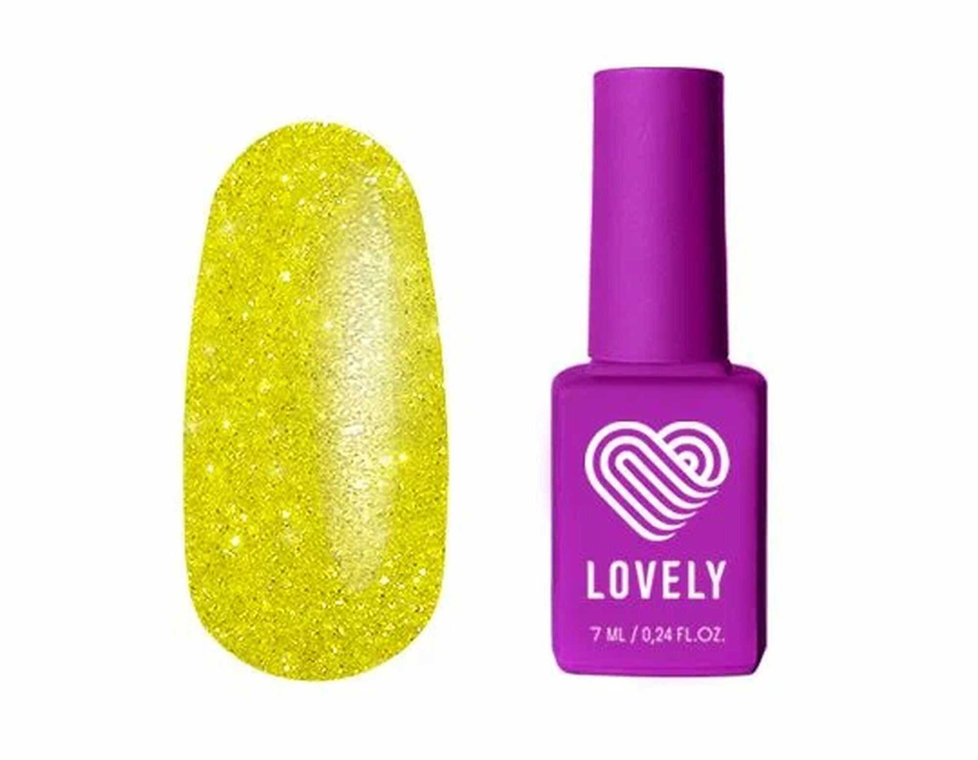 Гель-лак Lovely, "Juicy" лимон, глянцевый, самовыравнивающийся, светоотражающий, 7мл