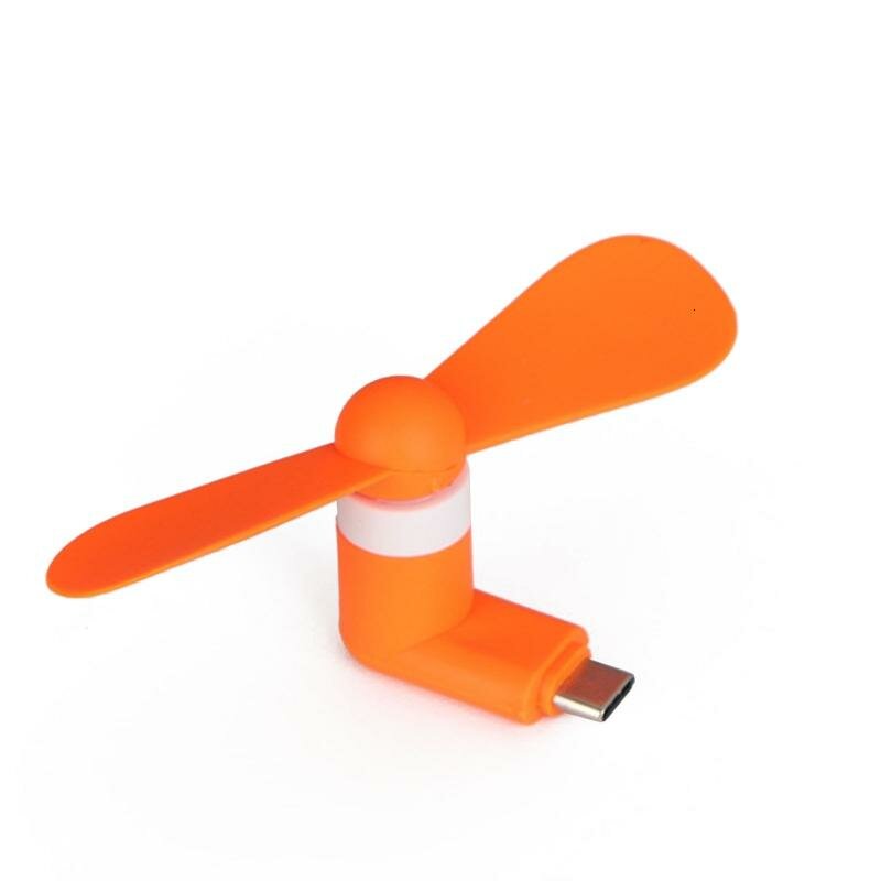 Портативный мини-вентилятор с USB-C, Оранжевый